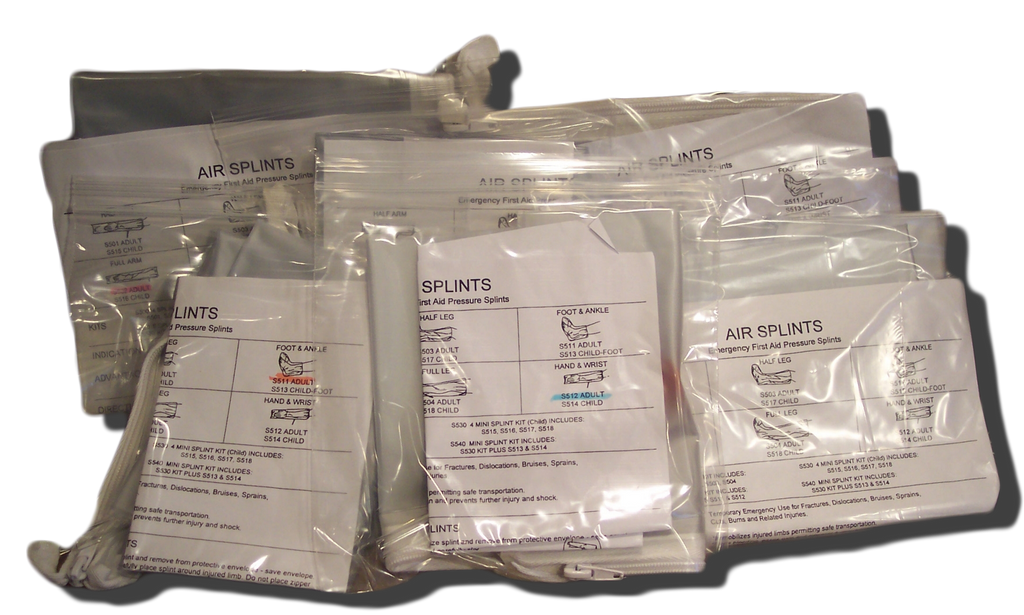 Adult Inflatable Air Splint Kit: 6 piece – EquiMedic USA, Inc.